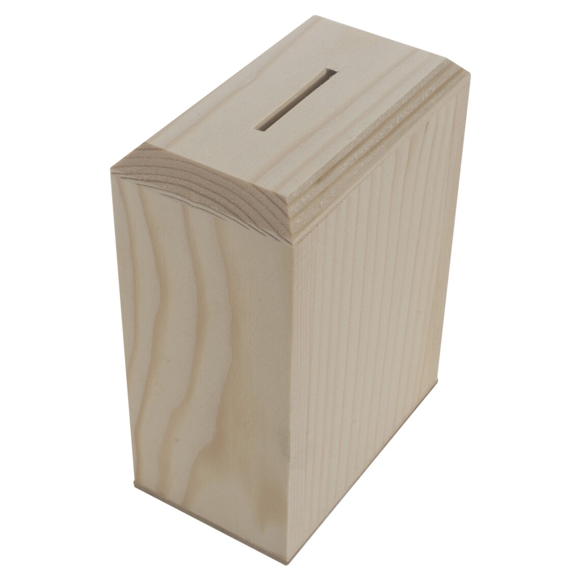 Small Wooden Money Tipping Saving Box Piggy Bank Coin Donation ...