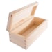 Wooden Oblong Box With Hinged Lid | Memory Keepsake Trinket Jewellery ...