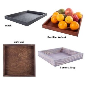 Square Wooden Snack Tray | Finished With Woodedoo Dark Oak Stain | 3 ...