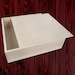 Unpainted Square Shallow Decorative Wooden Box With Sliding - Etsy