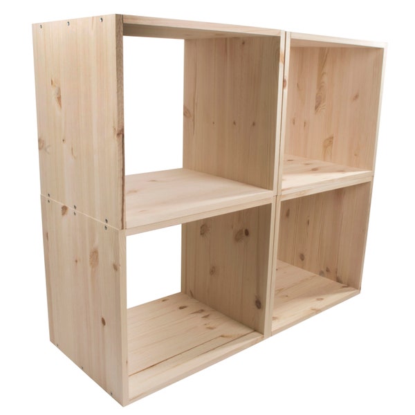 Solid Wood Cube Storage - Etsy UK