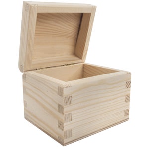 Plain Blank Wooden Small Storage Cube Box With Lid | 9.5x8x8 Cm ...