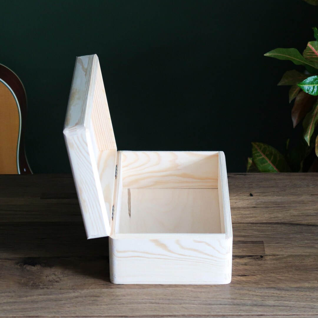 Decorative Wooden Chest Storage Box Rounded Corners | 25 X 16 X 10 Cm ...