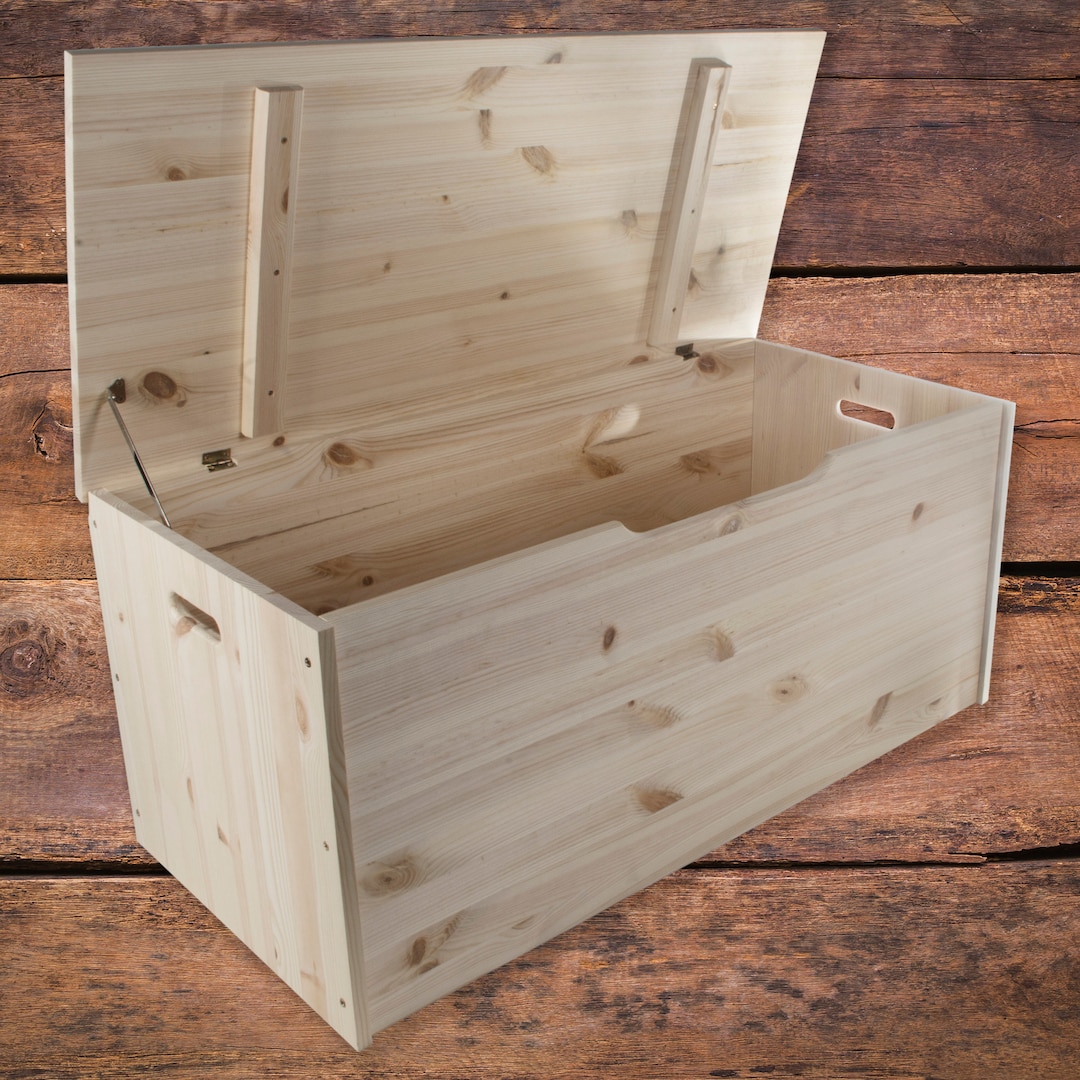 Xlarge Wooden Decorative Ottoman Bench Storage Chest Bedding Trunk ...