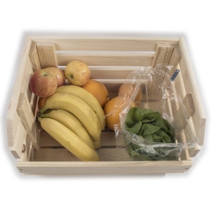 2 Tier Wooden Vegetable Food Storage Rack Trolley Storage Crate With ...