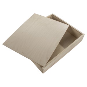 Shallow Pinewood Box With Sliding Lid | Photo Keepsake Gift Memory ...