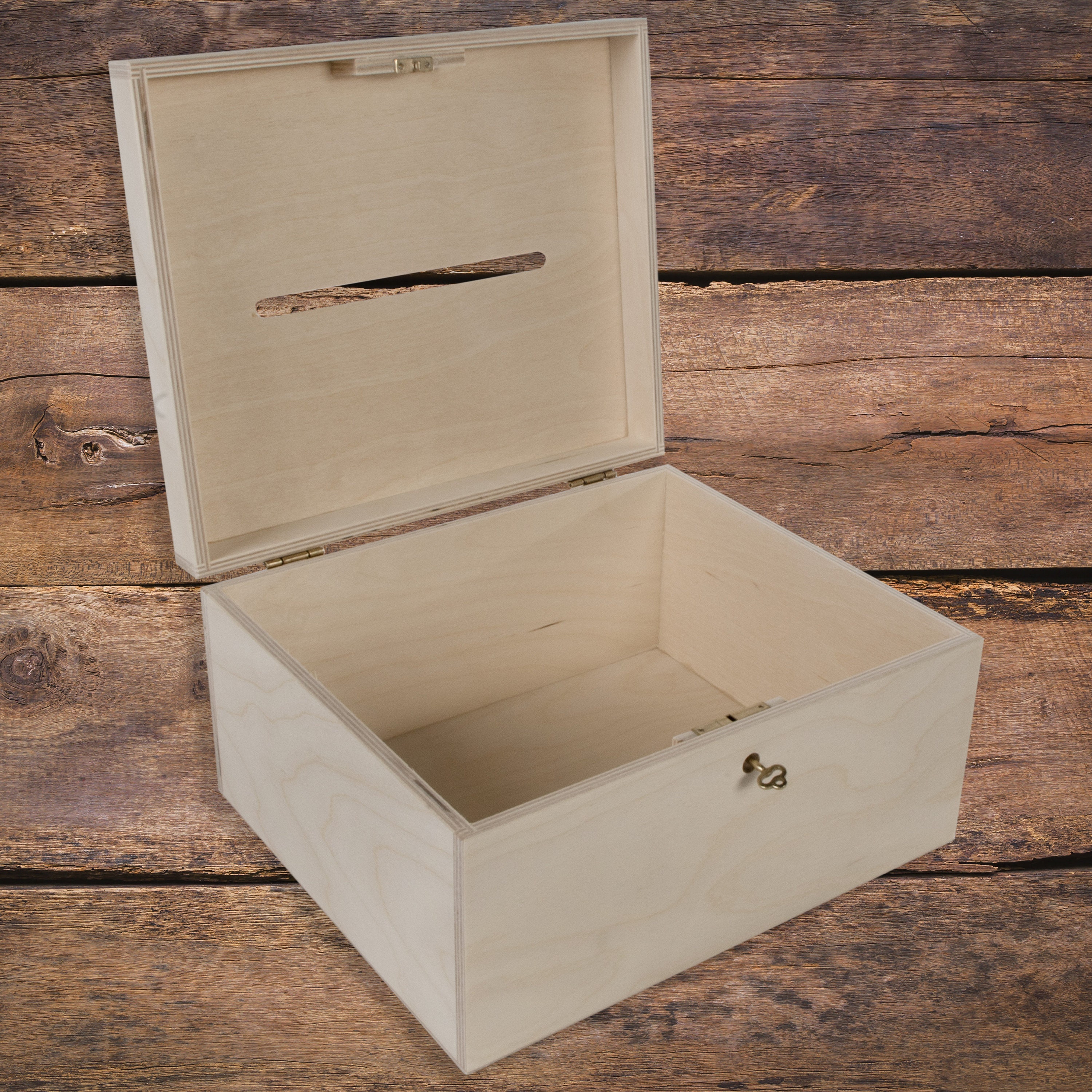 Wooden Wedding Guest Wish Post Box With Slot | 3 Sizes | Wishing Well ...