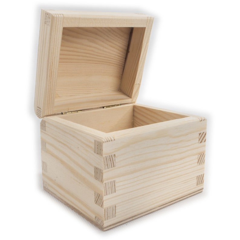 Plain Blank Wooden Small Storage Cube Box With Lid Trinket - Etsy UK
