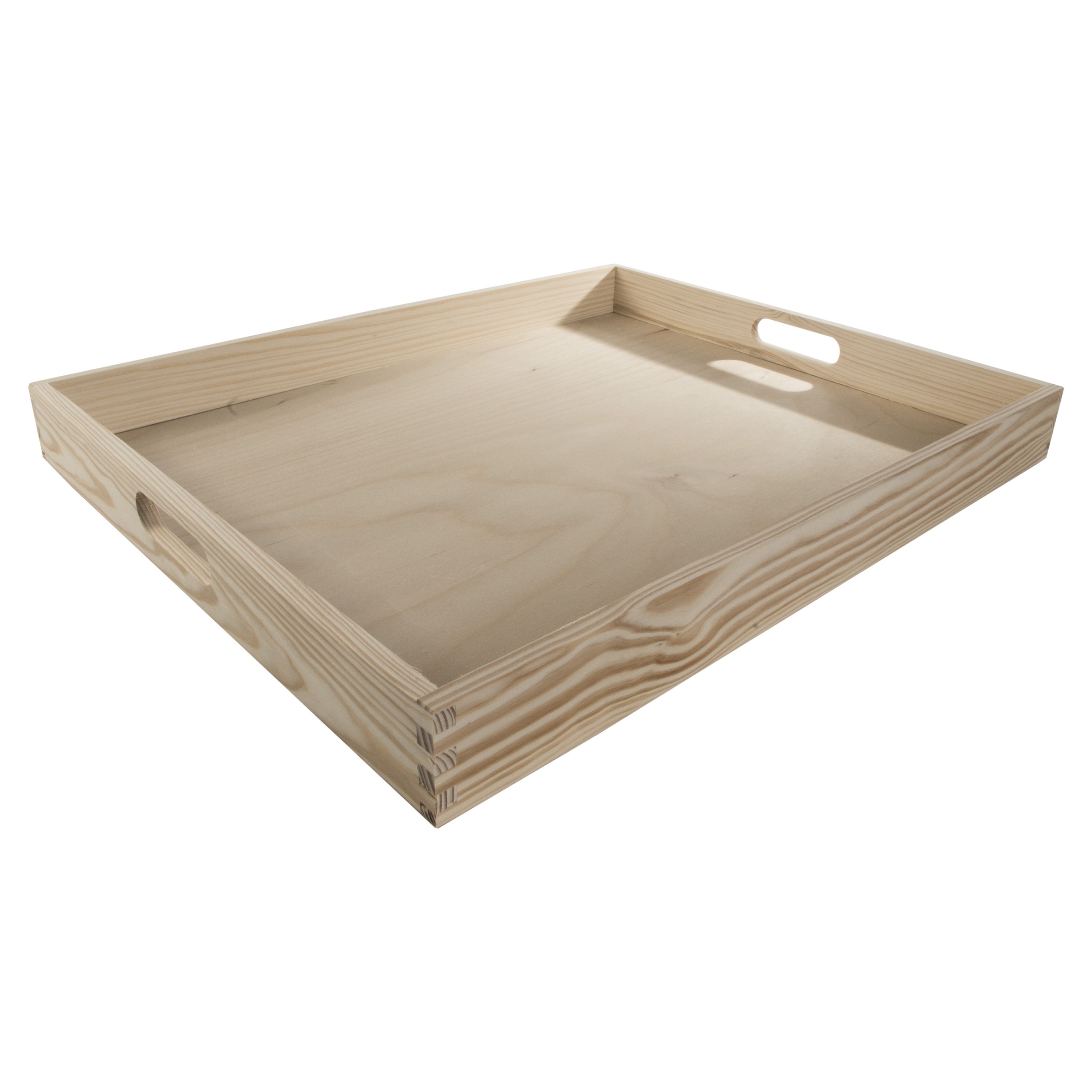 Extra Large Wooden Shallow Serving Tray With Handles 50 X 40 - Etsy