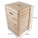 Plain Pinewood Wooden Laundry Bin Basket Storage Box Organiser | Square ...