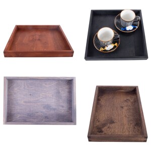 Wooden Shallow Tray | Stained & Varnished to Order | 6 Sizes | 80 ...