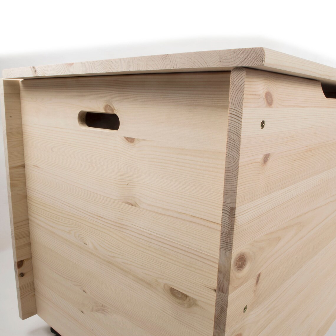 Extra Large Wooden Decorative Storage Chest Bedding Trunk With Hinged ...