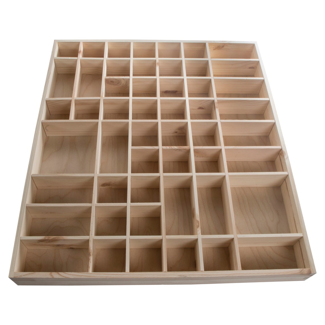 Large Wooden Trinket Display Shelf 51 Compartments Wall - Etsy UK