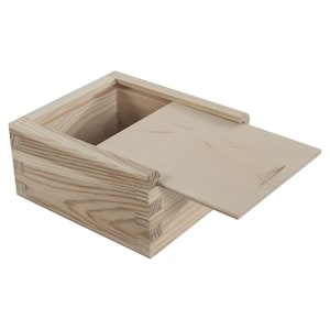 Blank Wooden Sliding Lid Boxes | Small Medium Large | Keepsake Memory ...