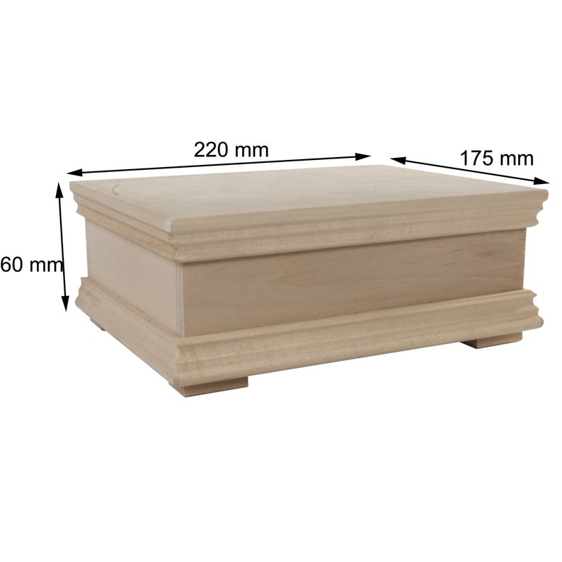 Traditional Style Blank Wooden Boxes With Hinged Lid Craft - Etsy UK