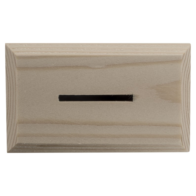 Small Wooden Money Tipping Saving Box Piggy Bank Coin Donation ...