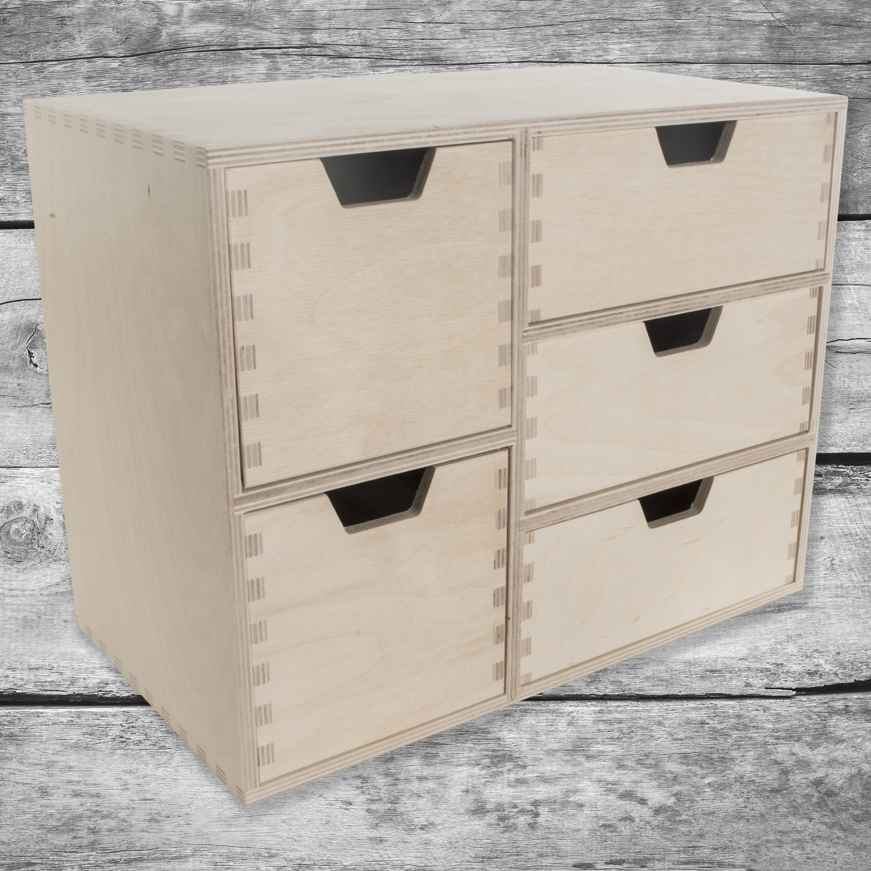 Wooden Mini Chest of 5 Drawers Desktop Organiser Cupboard - Etsy