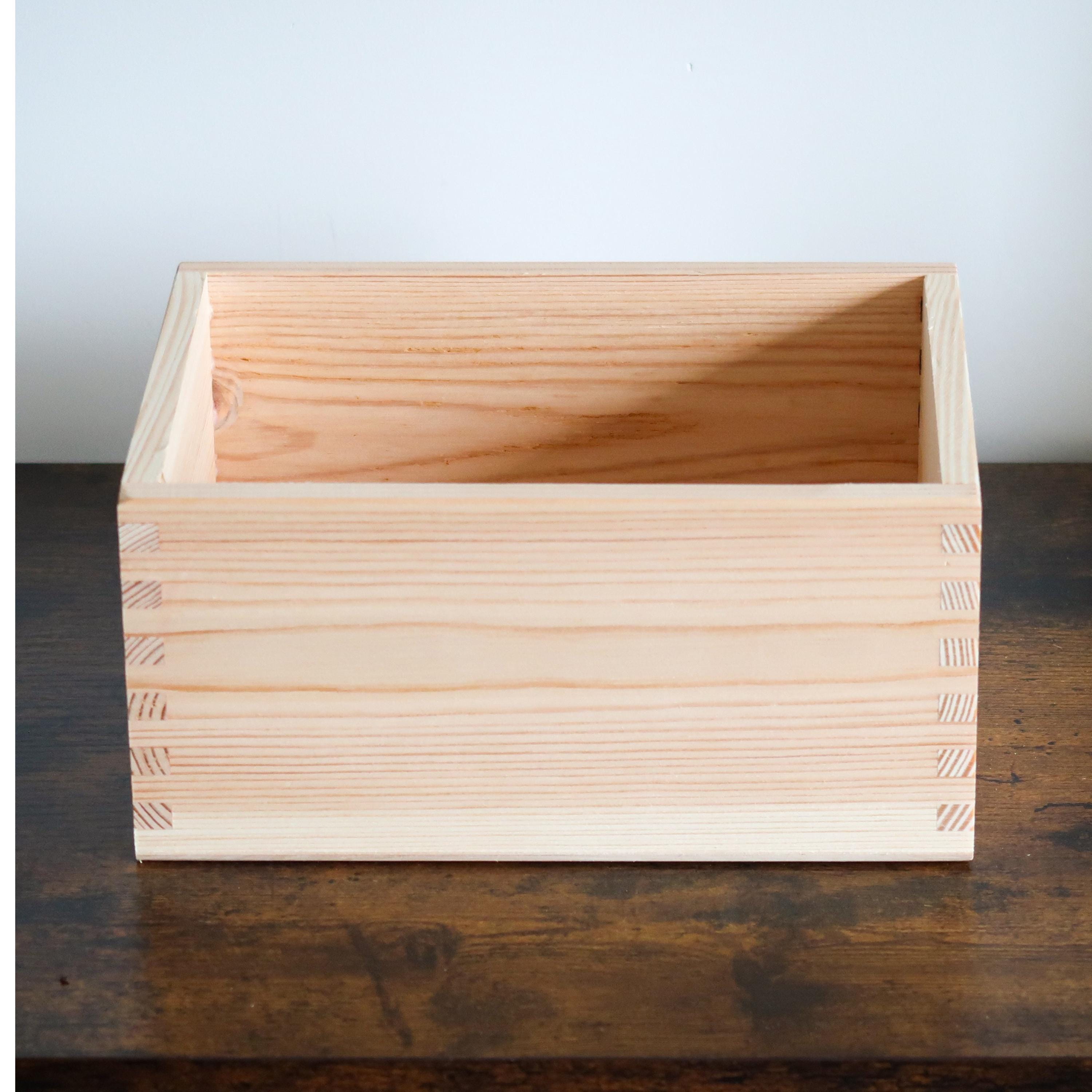 Wooden Display Box | 22x16x10 Cm | Presentation Tidy Bin Desk Basket ...
