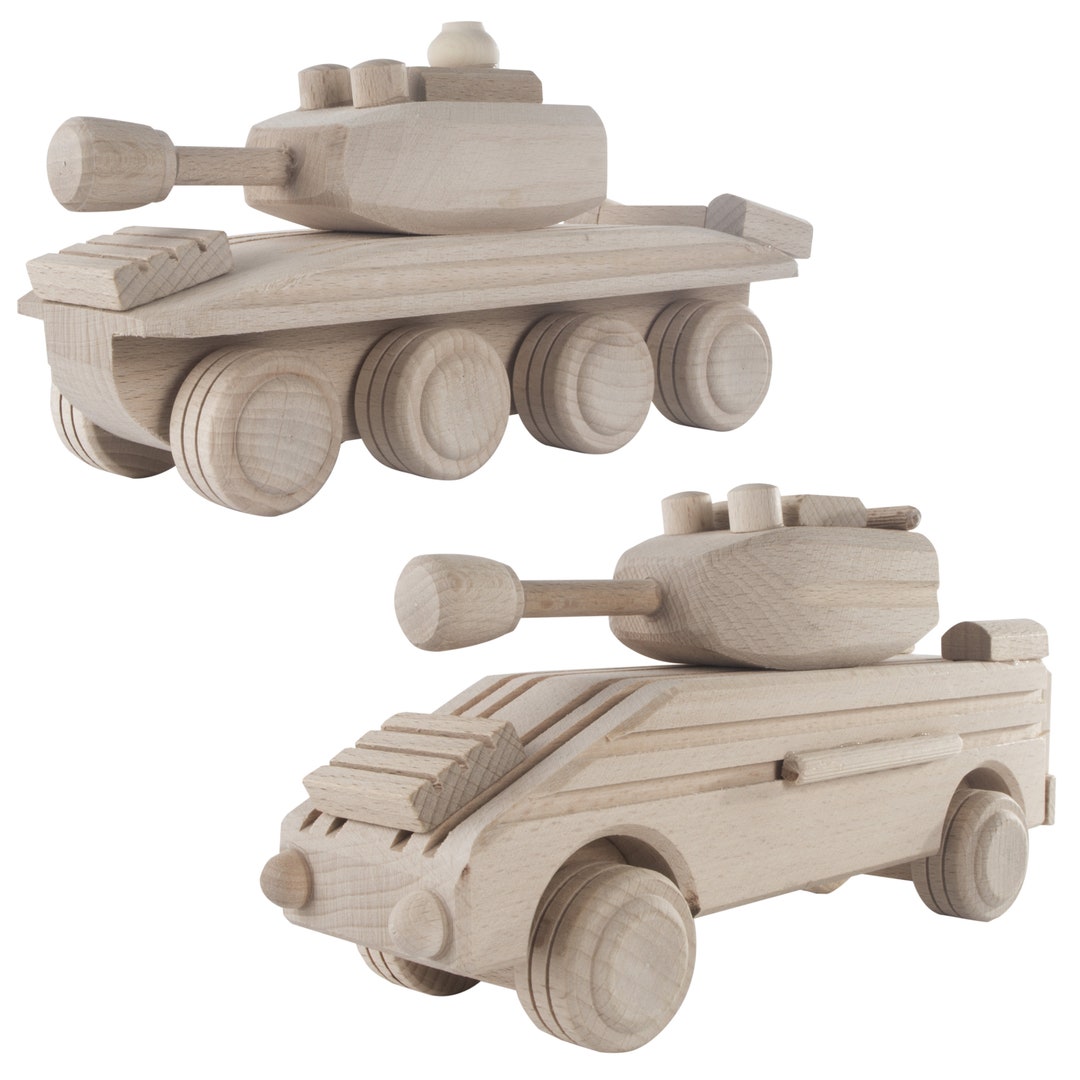 Wooden Tank Military Armored Fighting Vehicles | Handmade Toy | Plain ...