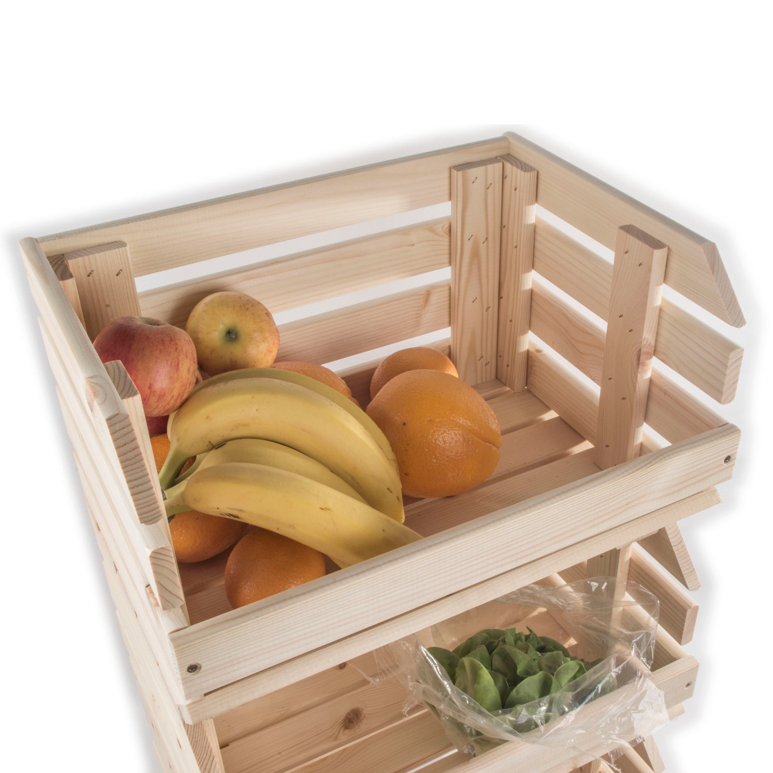 3 Tier Wooden Vegetable Food Storage Rack Trolley Storage - Etsy UK