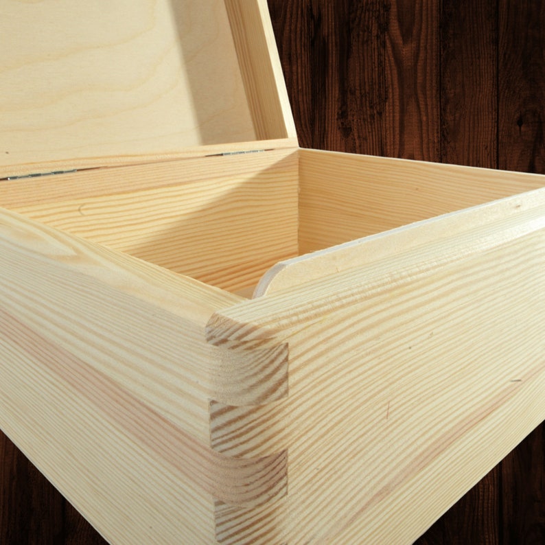 Decorative Wooden Storage Boxes With Lid | 2 Sizes | Lipped Rabbet ...