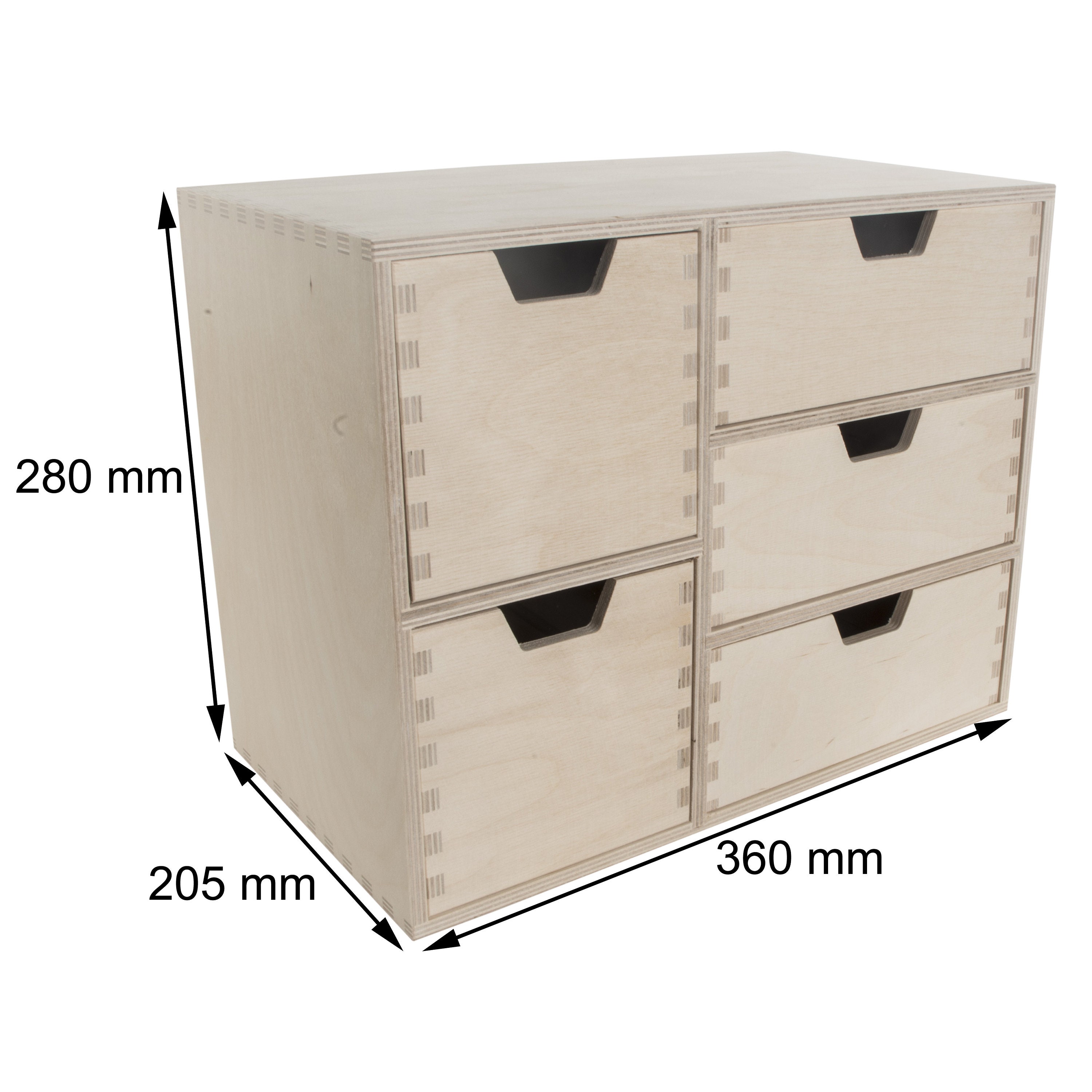 Wooden Mini Chest of 5 Drawers Desktop Organiser Cupboard - Etsy