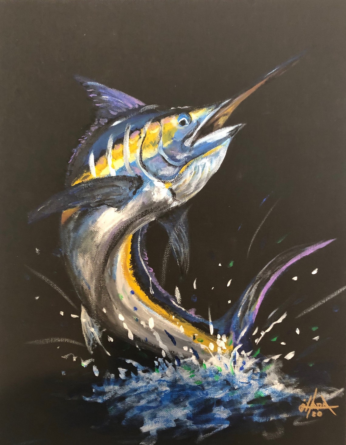 Marlin Canvas Wall Decor - Etsy