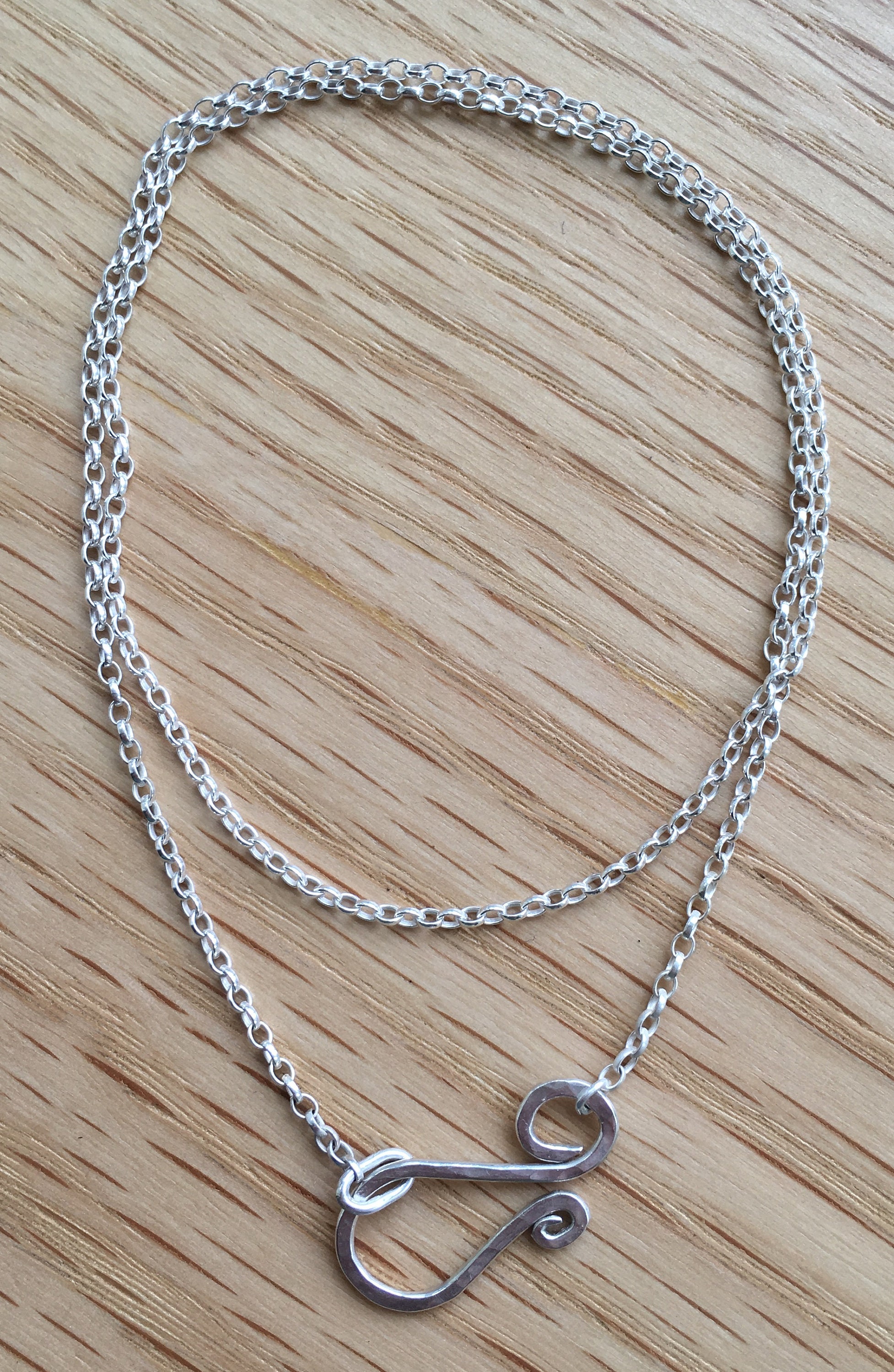 Silver Belcher Chain (fine) With Hand-made Silver Clasp - Etsy