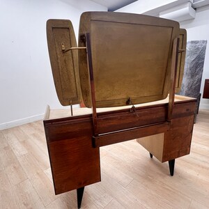 Mid Century Triple Mirror Vanity by Harris Lebus - Etsy
