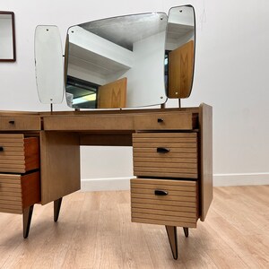 Mid Century Triple Mirror Vanity by Harris Lebus - Etsy
