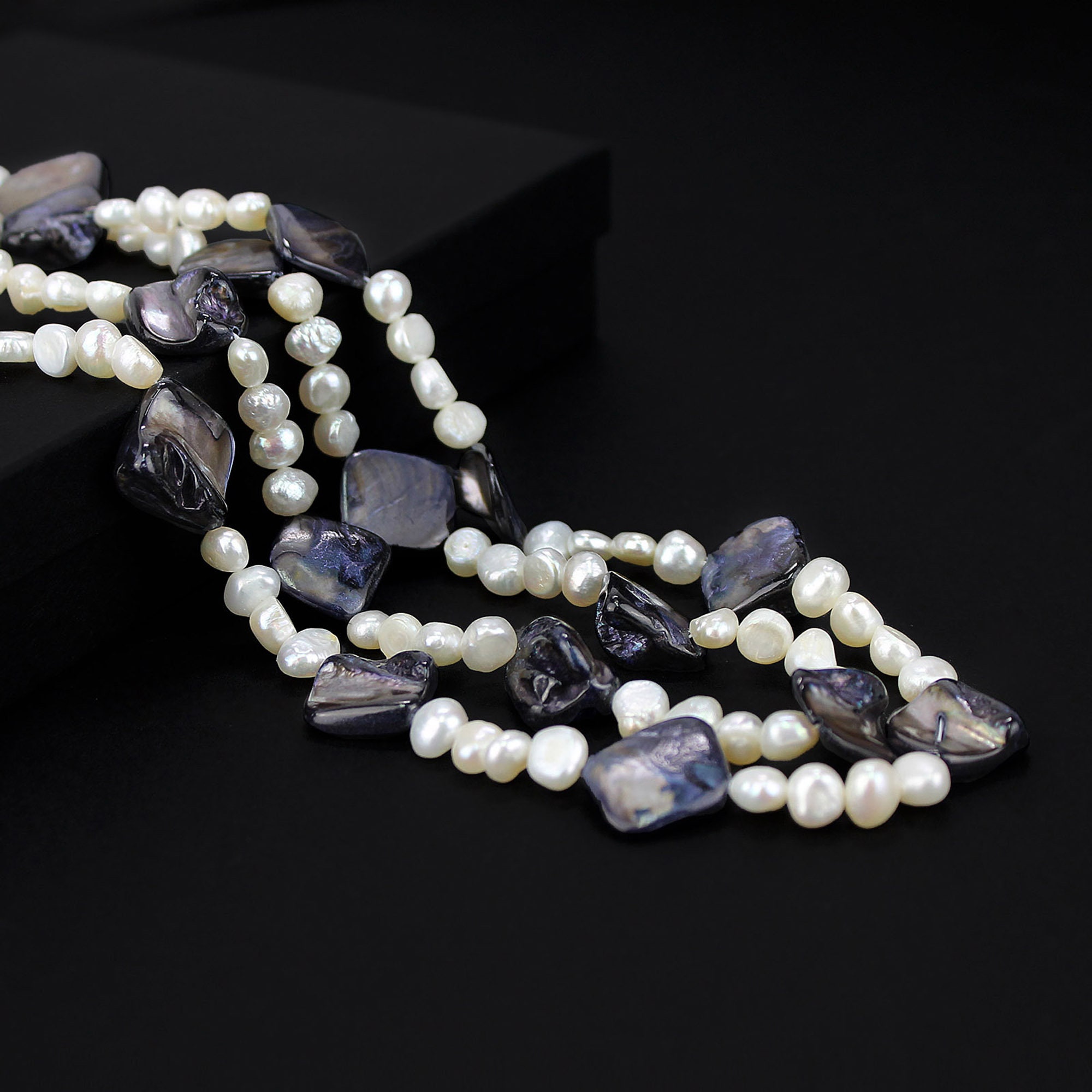 58 6mm Black Pearl Freshwater Pearl Natural Sea Shell - Etsy