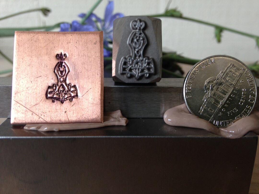 USA HAND MADE Mjölnir (thor’s Hammer) Metal Hand Stamp for Blacksmiths ...
