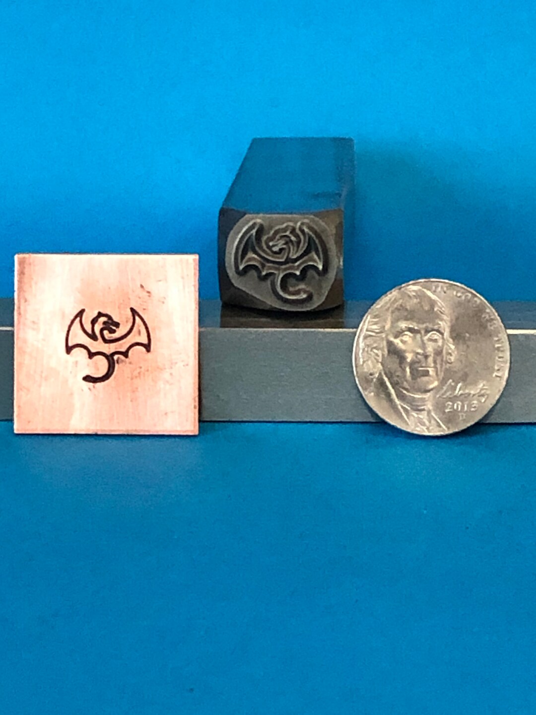 USA MADE Outlined Dragon Metal Hand Stamp for Blacksmiths and Metal ...