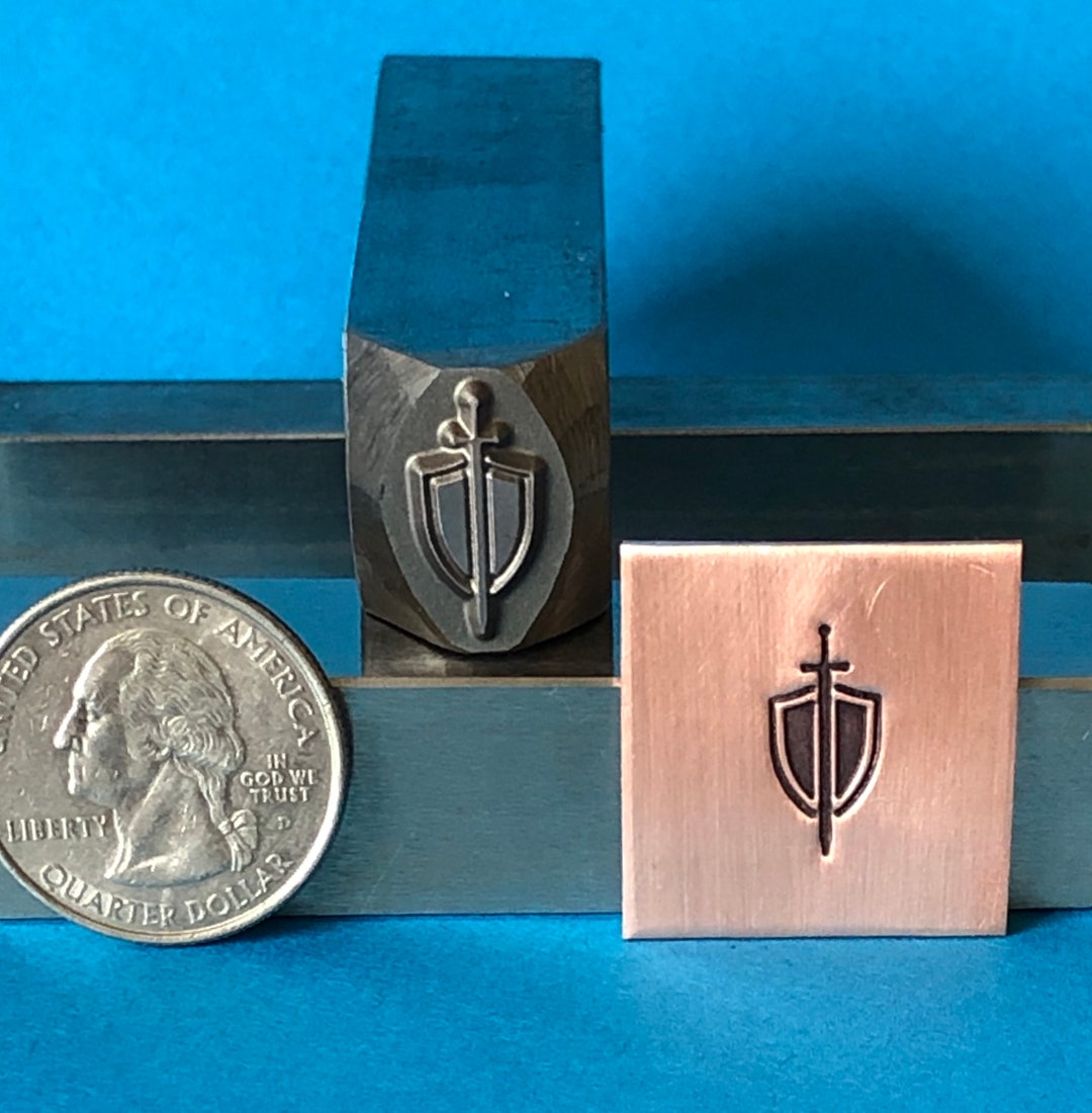 USA MADE Sword and Shield Metal Hand Stamp for Blacksmiths and Metal ...