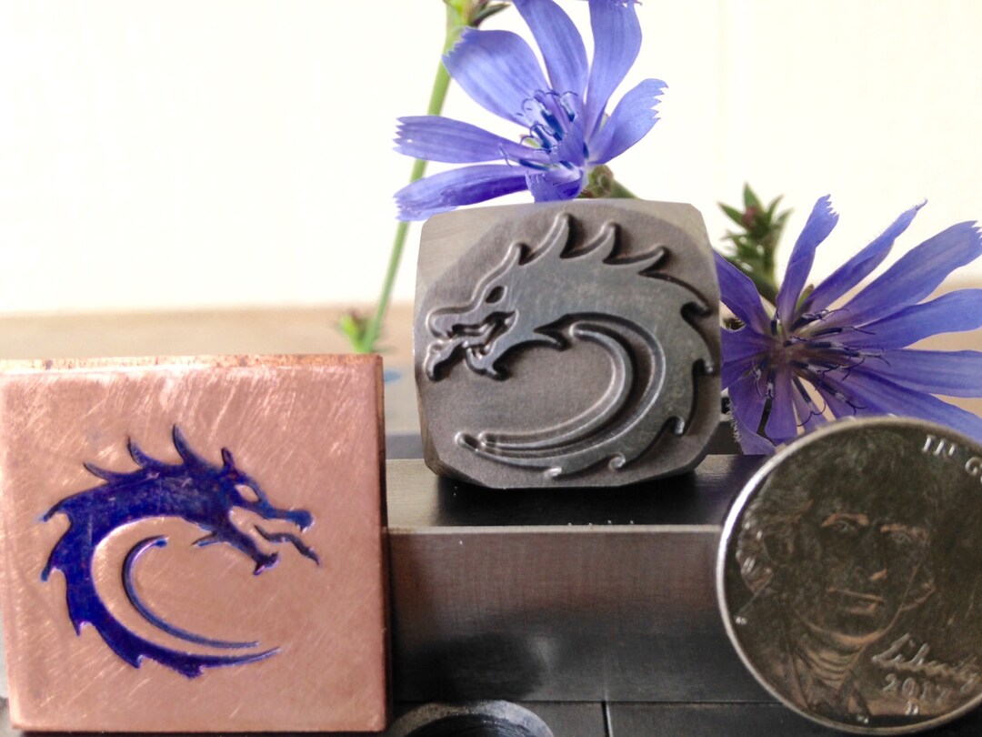 Fire Breathing Dragon Metal Hand Stamp: USA Made Blacksmith Tool - Etsy