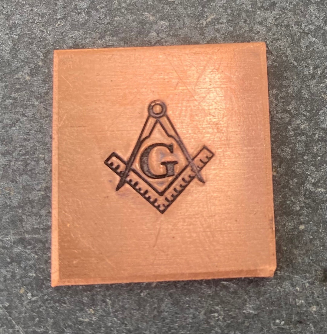 Handmade Masonic Compass & Square Metal Stamp: USA Made Blacksmith Tool ...