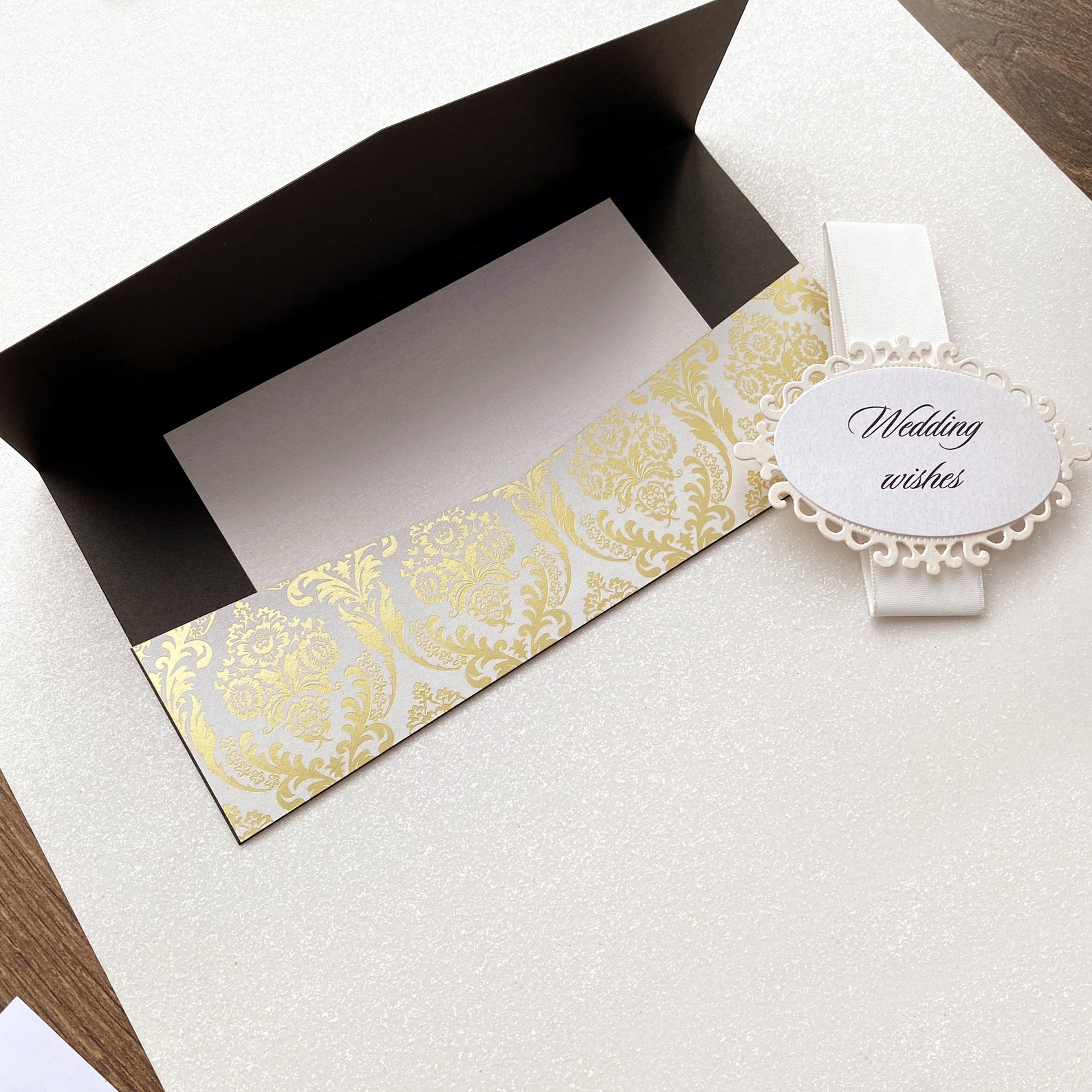 Black and Gold Elegant Money Envelope for Money Gift, Birthday Gift ...