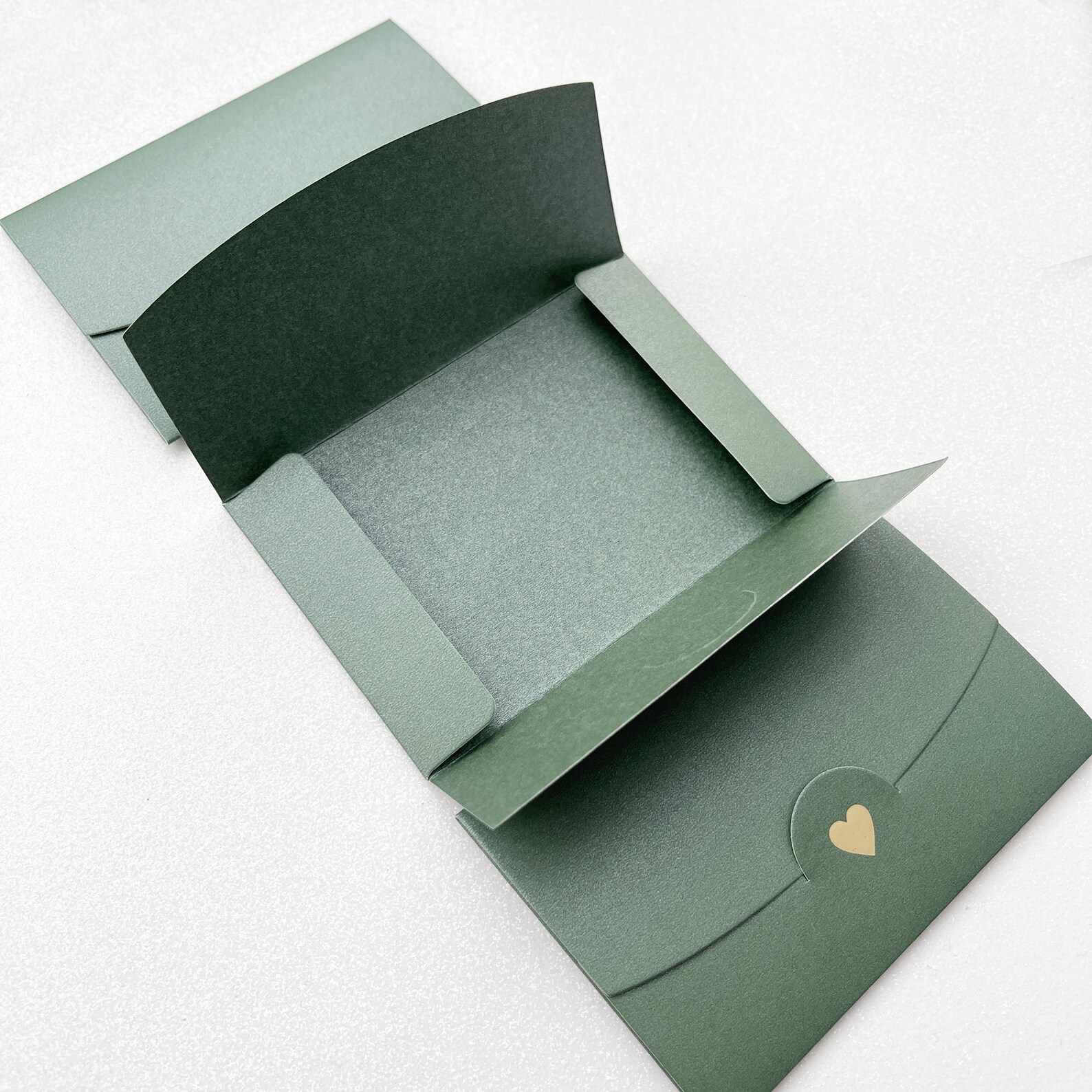 Green & Gold Tiny Cute Message Envelopes, Message Pouch, Mini Green ...