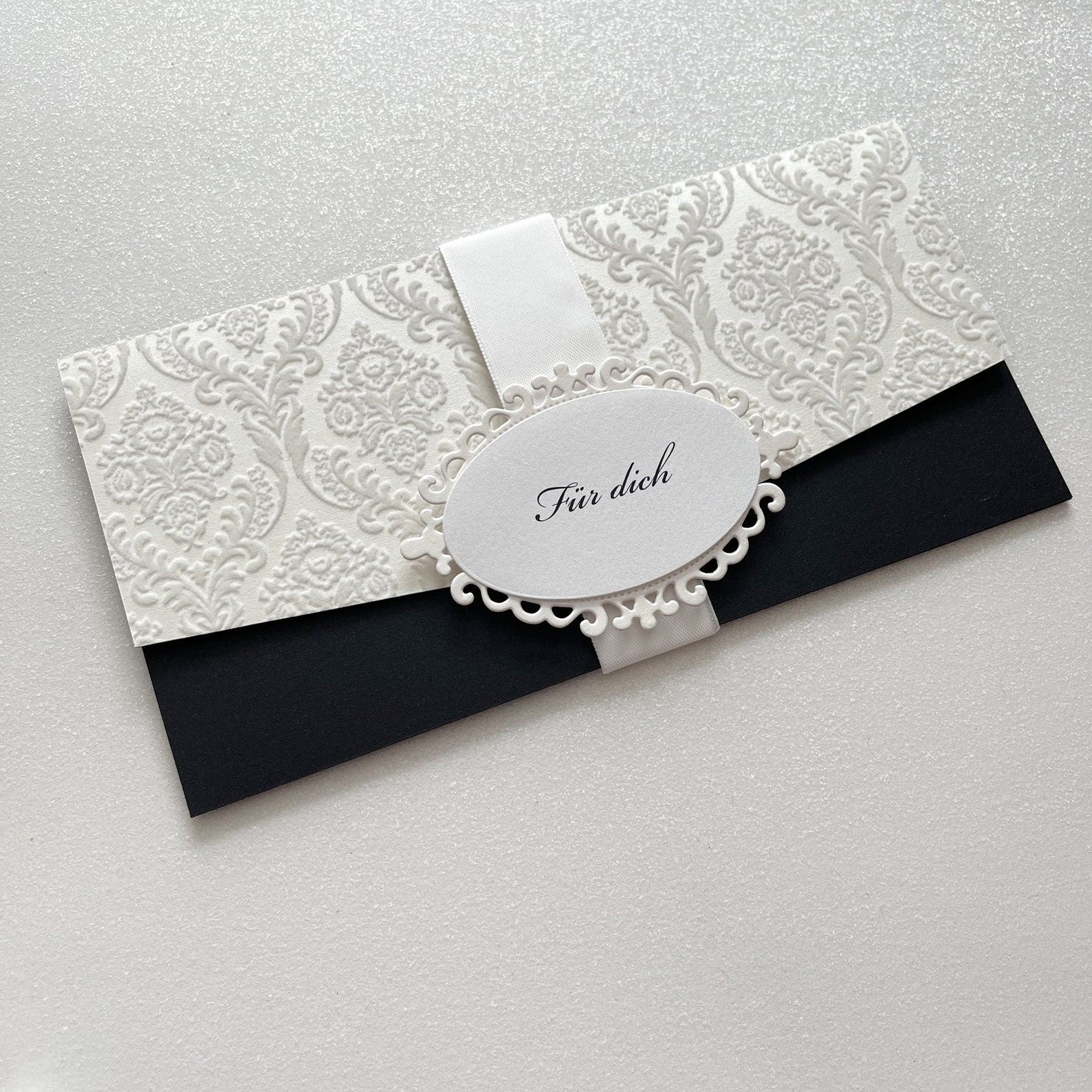 Luxury Classic Ornament Money Envelope Black and White Money - Etsy