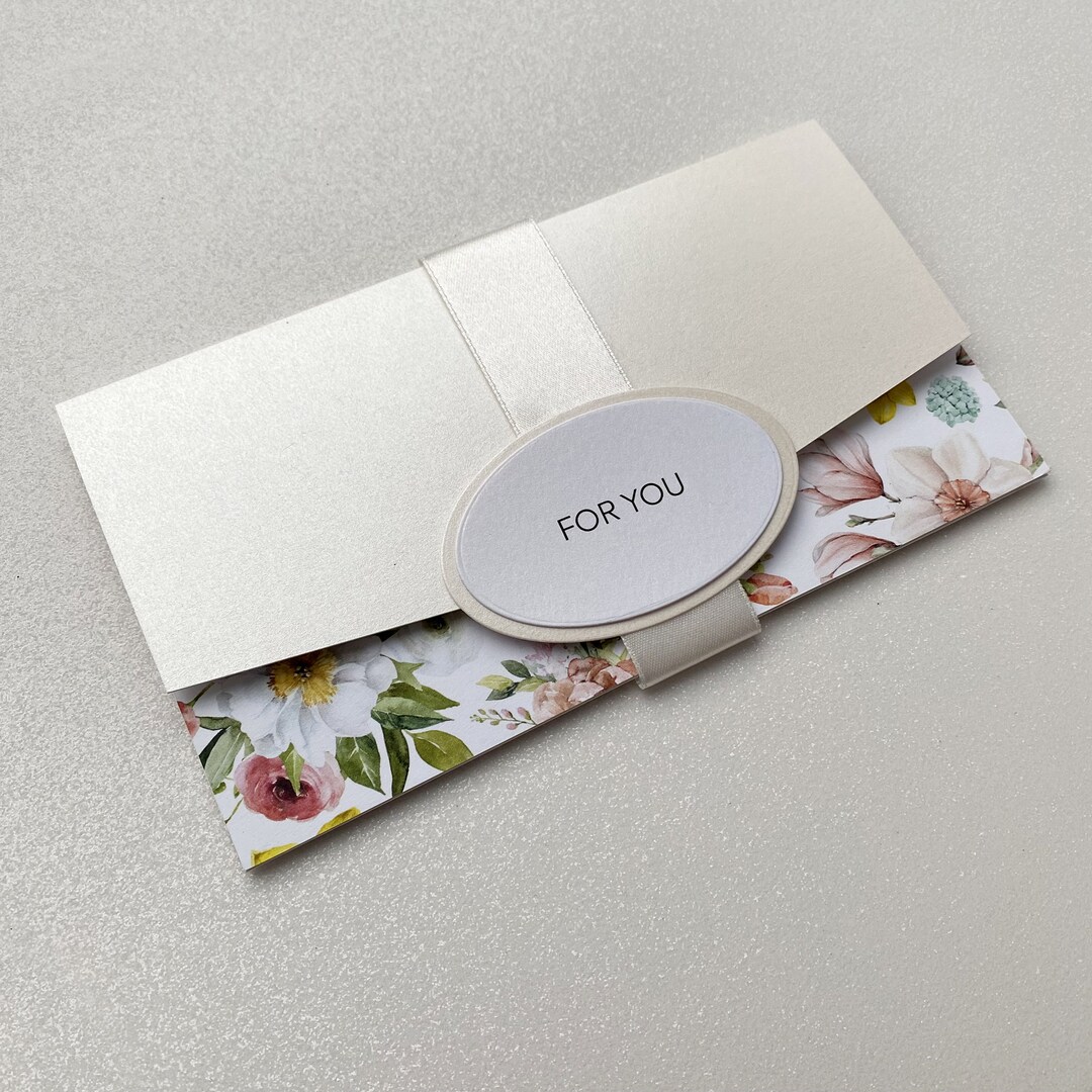 For You Money Envelope Tag, Romantic Vintage Flowers Money Envelope ...