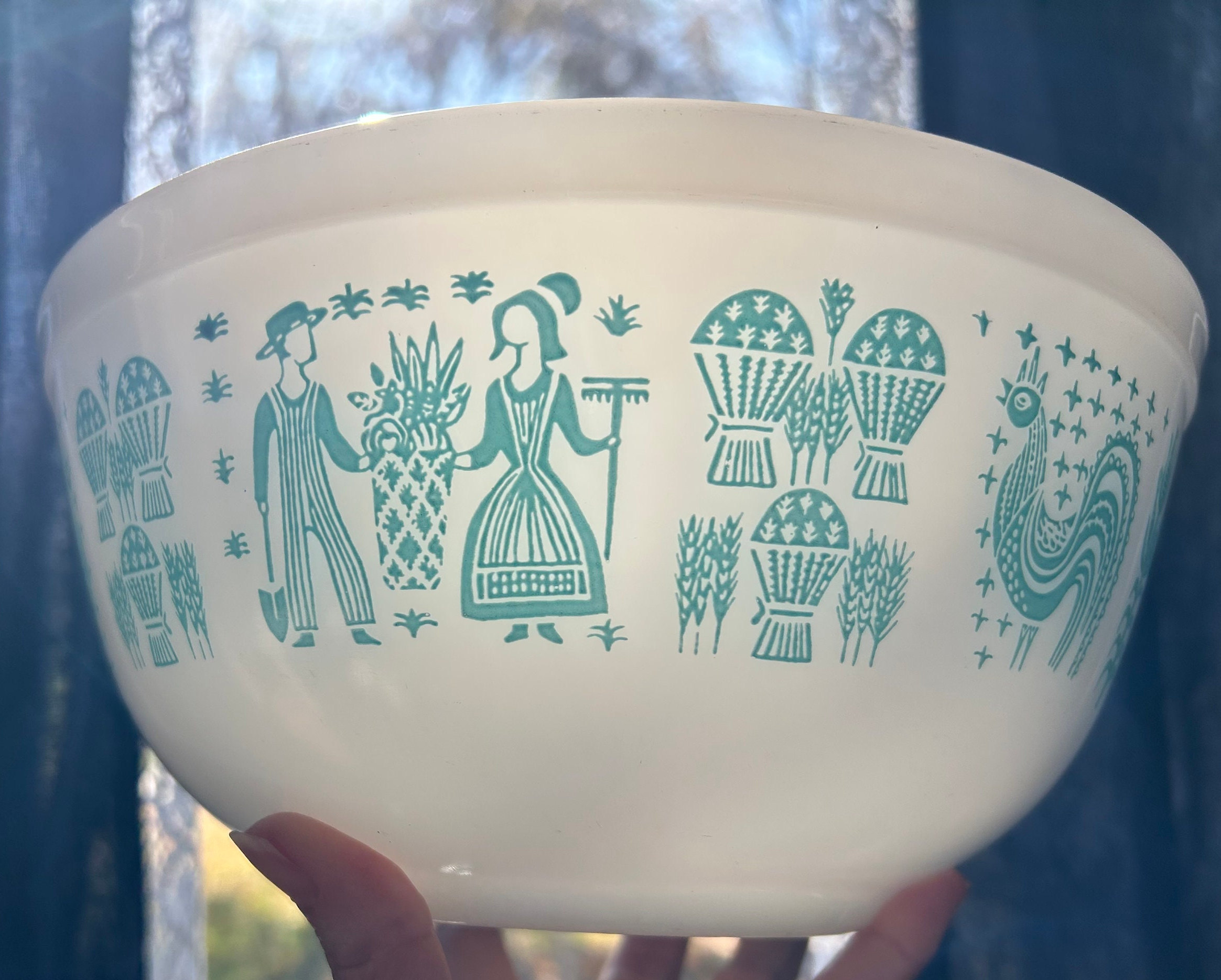 Vintage Pyrex butterprint Mixing Bowls 2 Piece Set 402 & 403, Made in ...