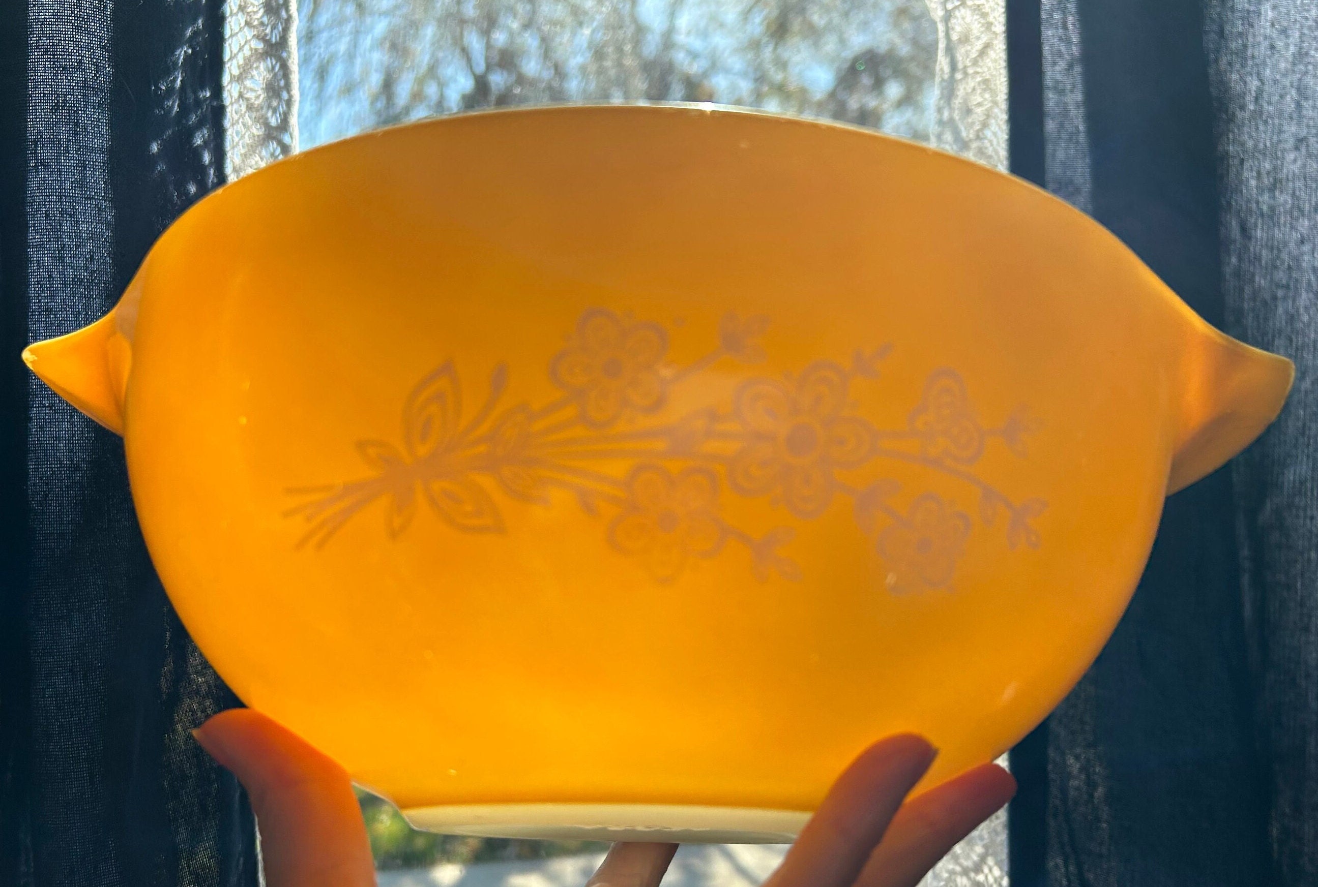 Vintage Pyrex butterfly Gold Redesign Full Cinderella Mixing Bowl Set ...