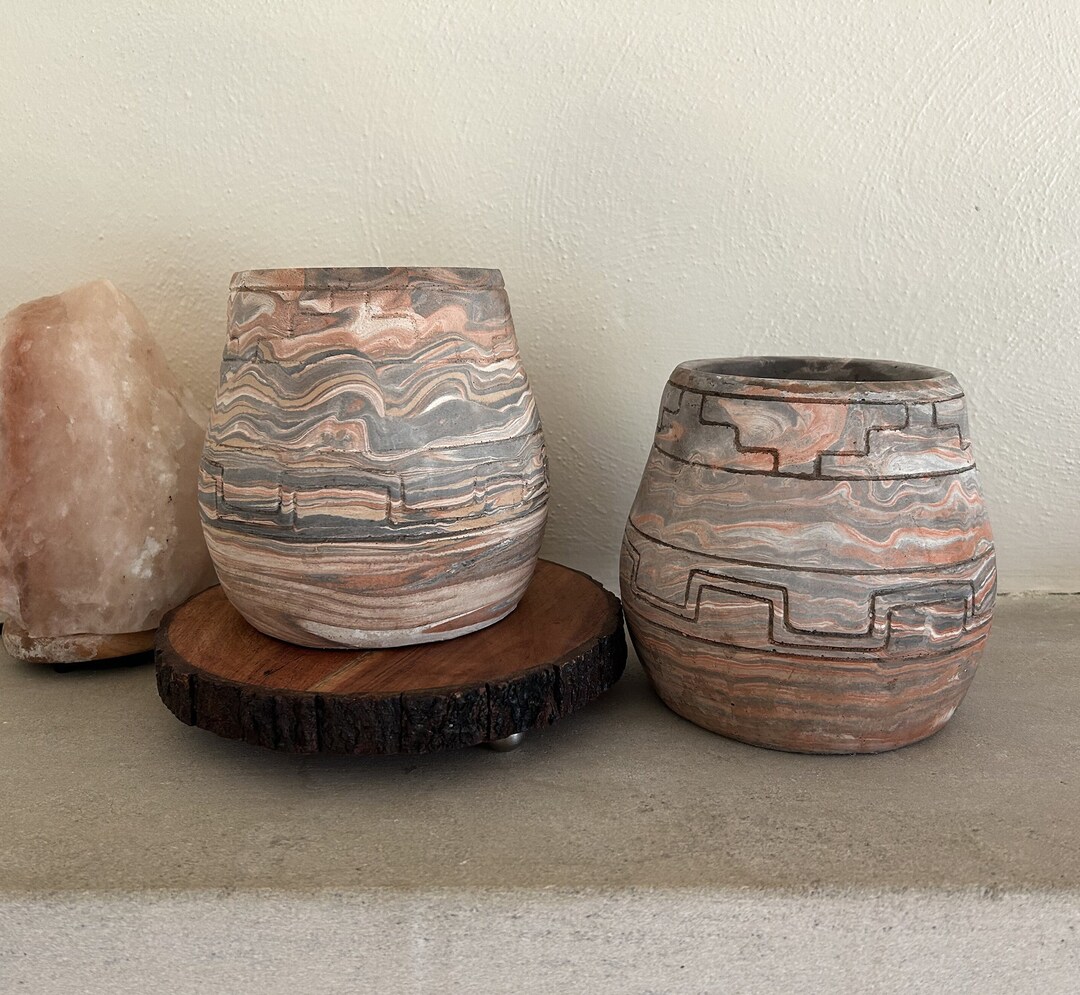 Vintage Comanche Pottery Vases or Planters, Made in Comanche Texas USA ...