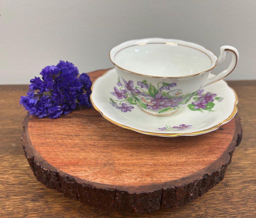 Vintage Spencer Stevenson English Bone China Floral Tea Cup & Saucer ...