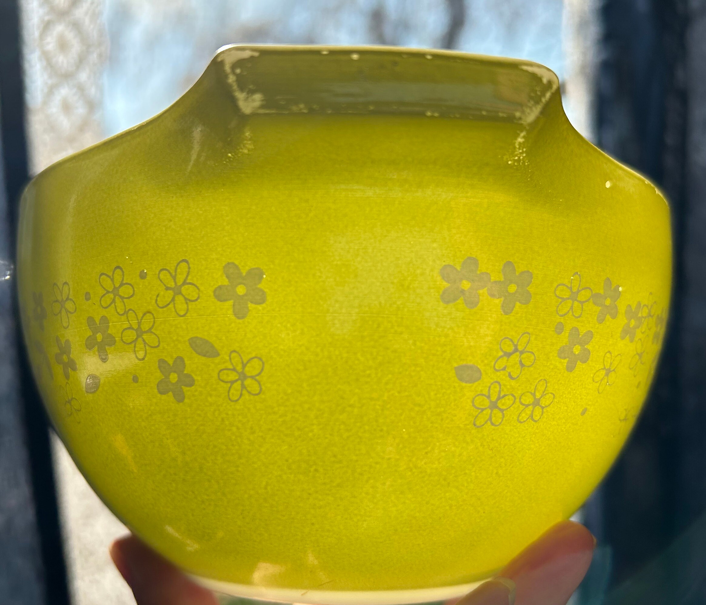 Vintage Pyrex Spring Blossom Green Cinderella Bowl Set - 1979 Redesign ...