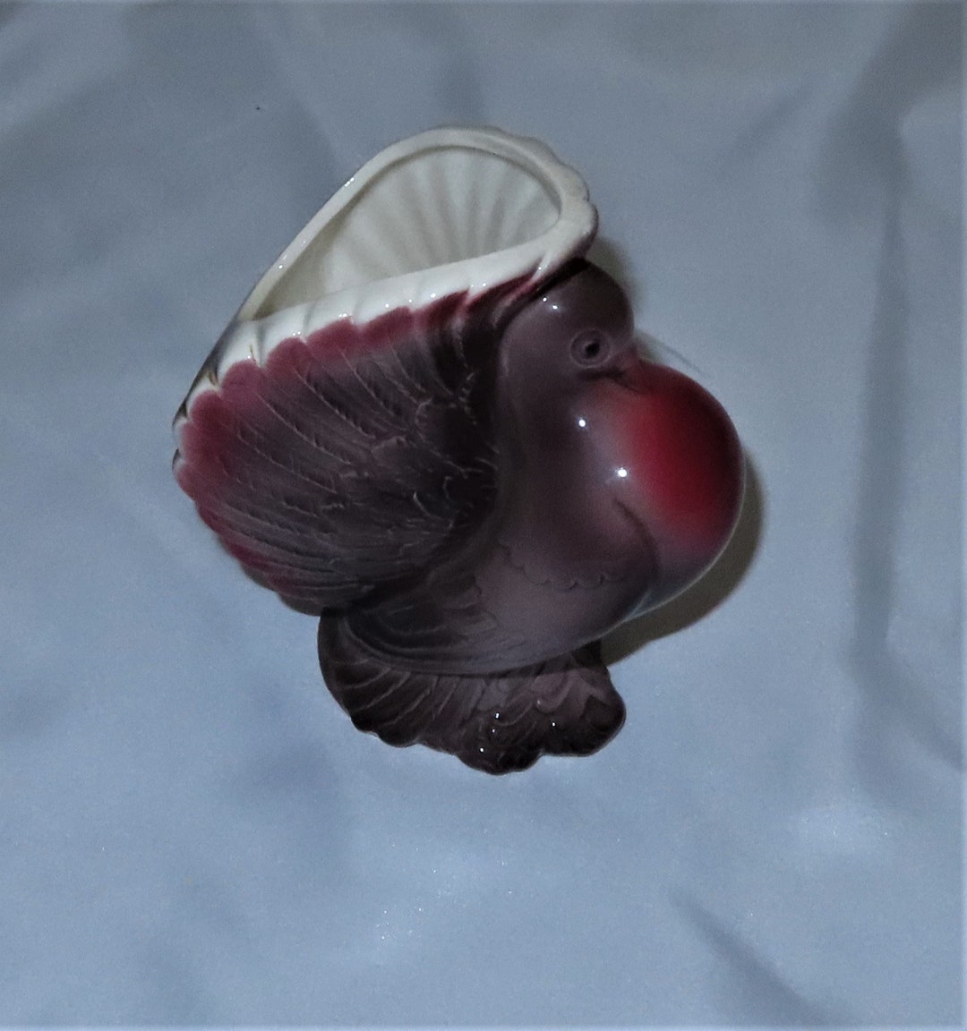 Royal Copley pouter Pigeon Planter/vase, 5 1/2, Gray and Pink, 1950's ...