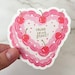 Heart Cake Sticker, Heart Cake Illustration Sticker, Heart Cake, Cake ...