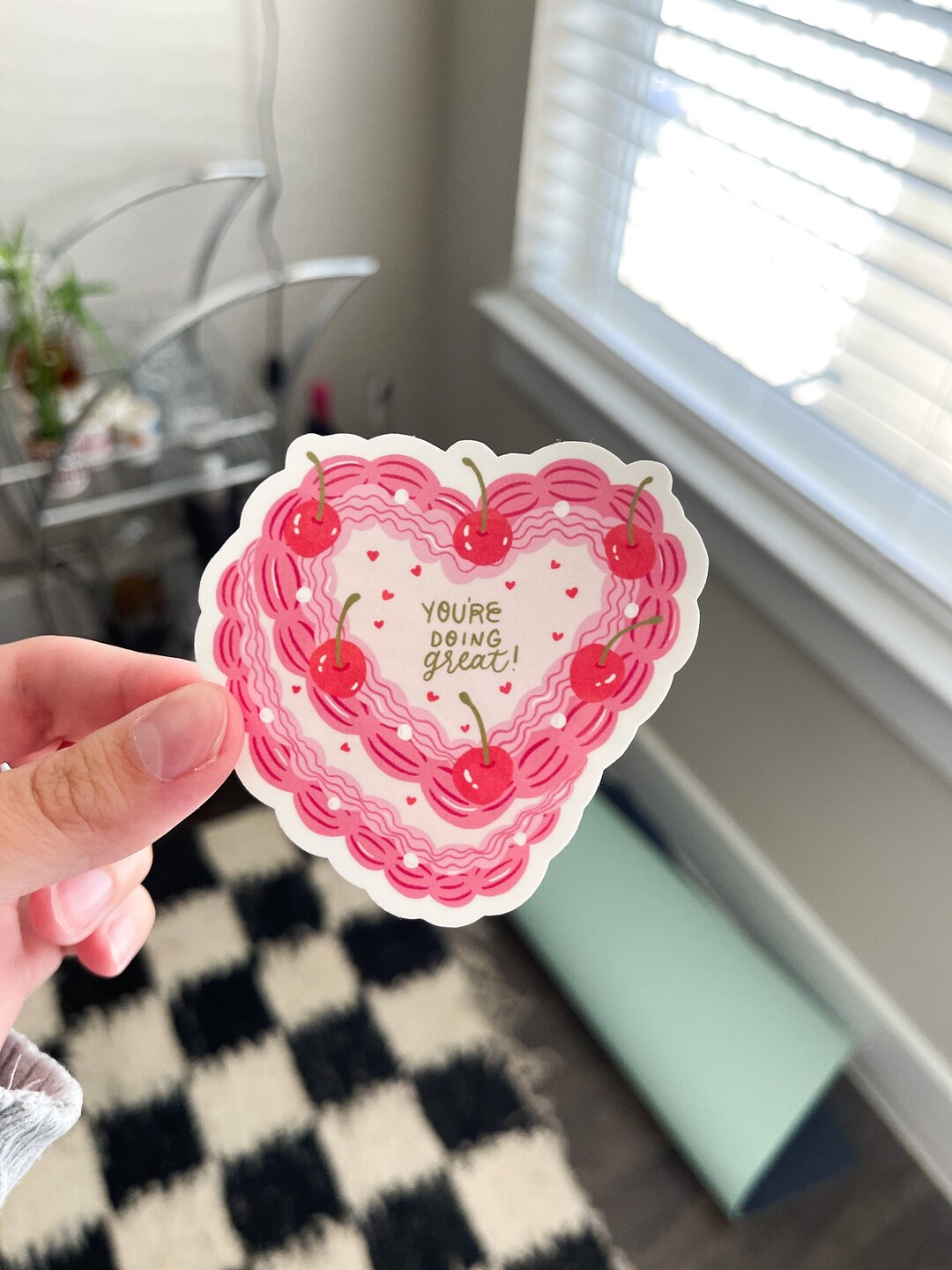 Heart Cake Sticker, Heart Cake Illustration Sticker, Heart Cake, Cake ...