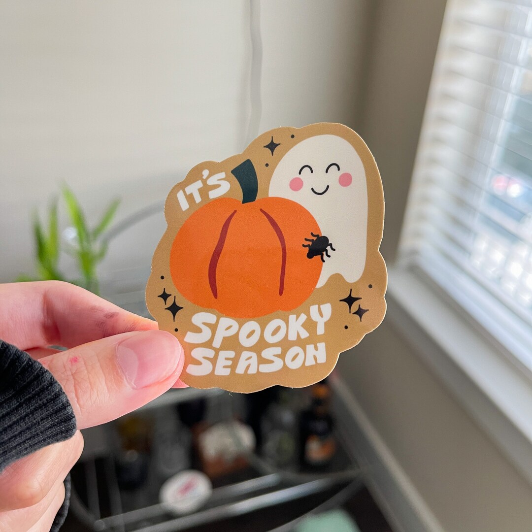 Spooky Season Sticker, Fall Sticker, Halloween Sticker, Ghost Sticker ...