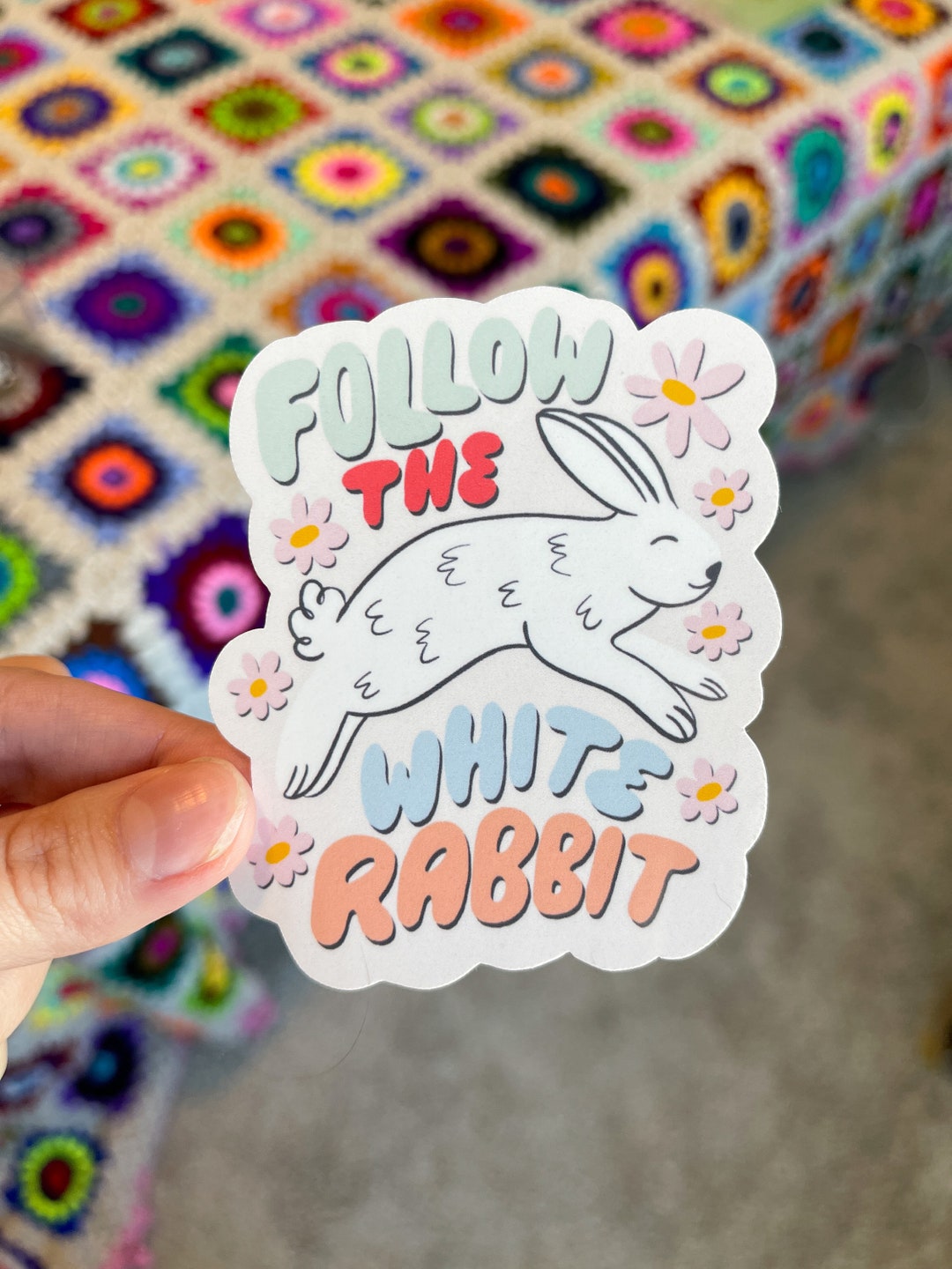 Alice in Wonderland Sticker, White Rabbit Sticker, Follow the White ...